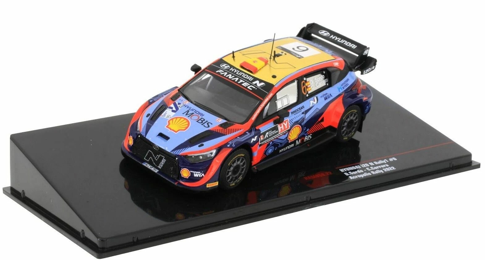 IXO 1:43 Hyundai i20 N Rally1 #6 Rallye Acropolis 2022 Sordo/Carrera RAM869 Diecast Car Model Литая модель автомобиля