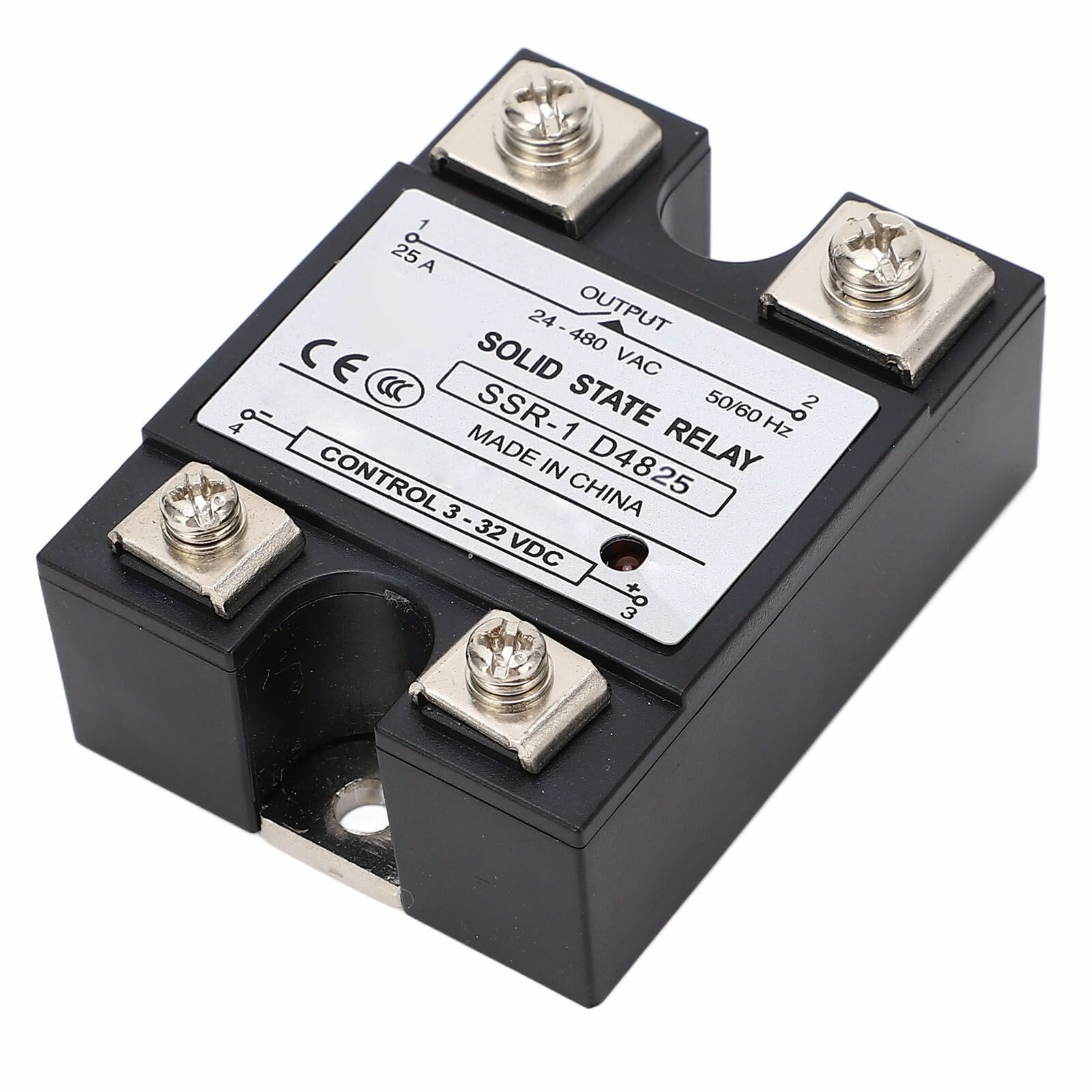 Твердотельное реле 25А, DC-AC 24-480V, с антивибрационной и огнезащитой