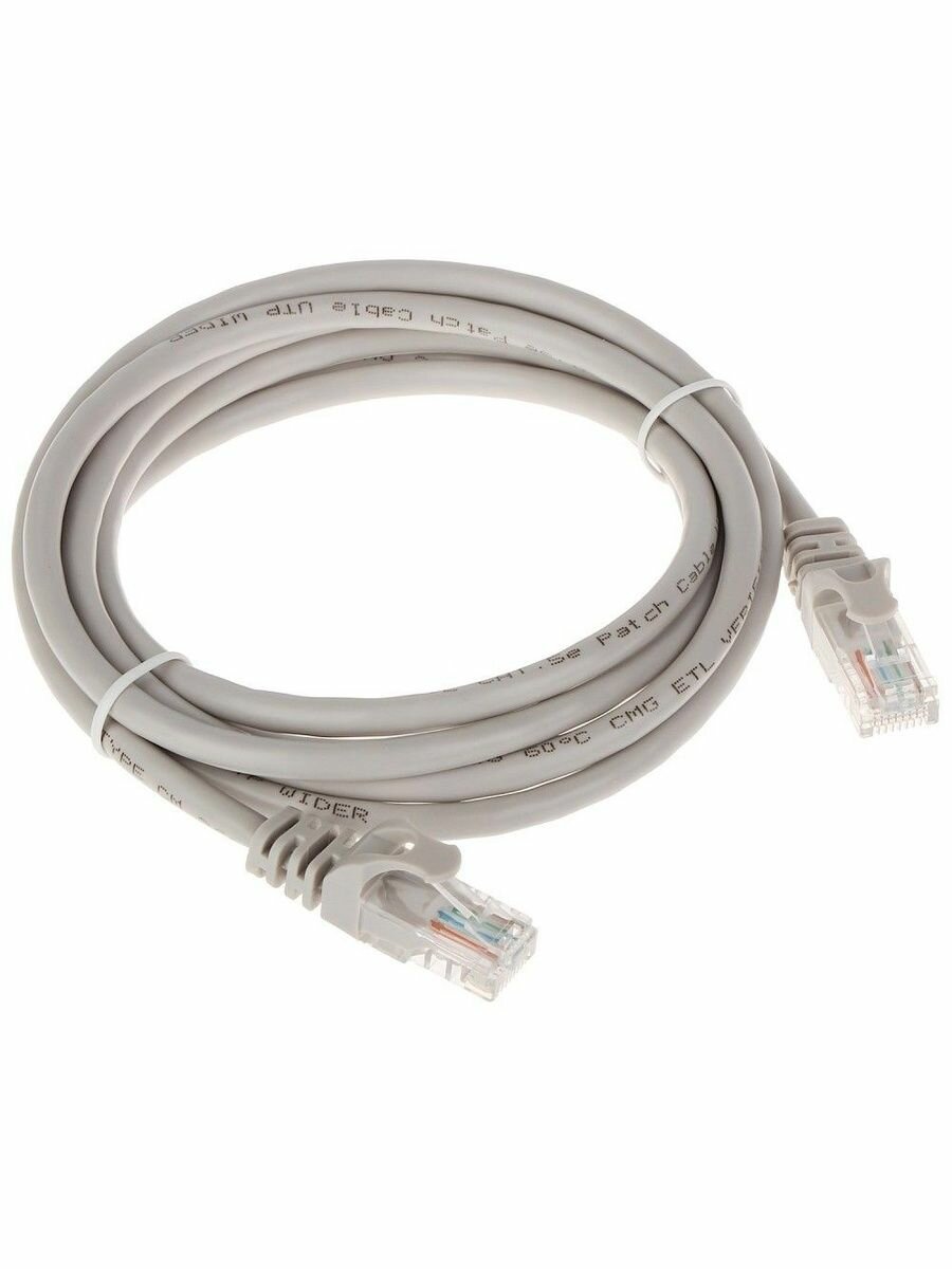 Bion Кабель Патч-корд U UTP, Cat.5e, AWG 26 7 0,16мм, CCA, многожильный, PVC, 15м, серый BPC-U5E101-10M