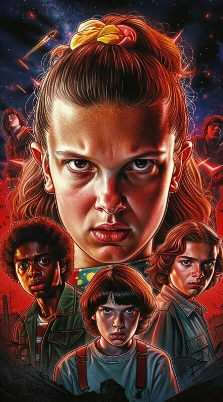Деревянные пазлы 1000 элементов, подарочная упаковка,50x75cm, Stranger Things, странные вещи, подарочный набор для взрослых, продвинутый уровень сборки 5-10.