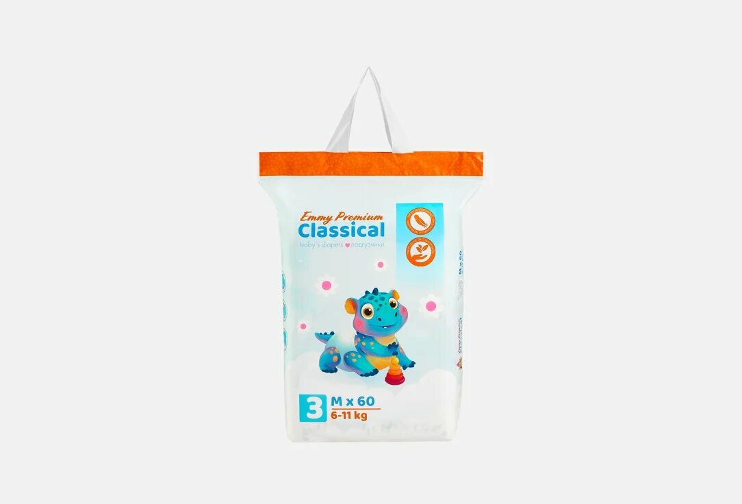 Emmy Premium Classical M, 6-11 kg Подгузники 60 шт
