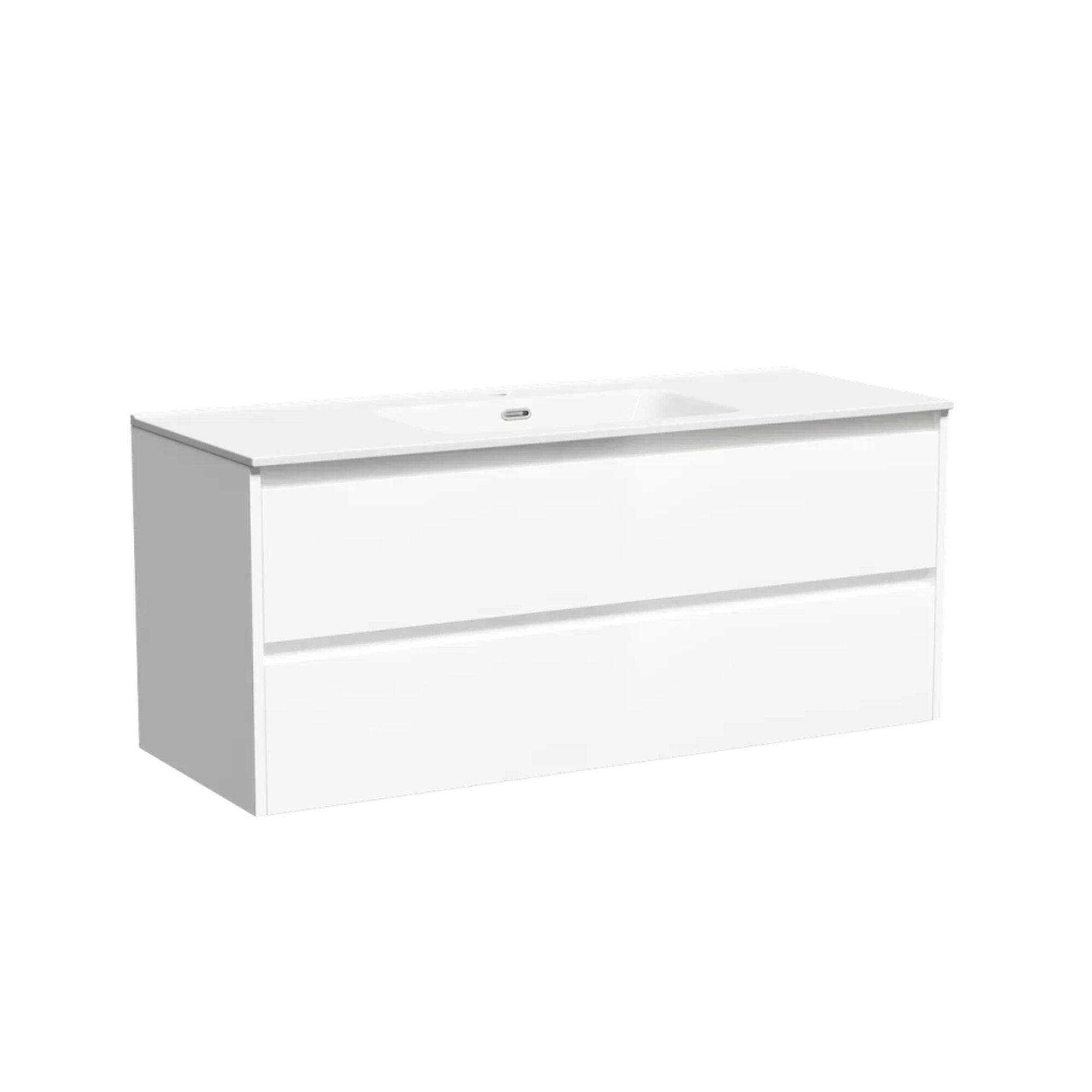 Тумба подвесная SANCOS Libra 1190х450х500, c двумя ящиками оснащенными доводчиками, белый глянец , арт. LB120-1W