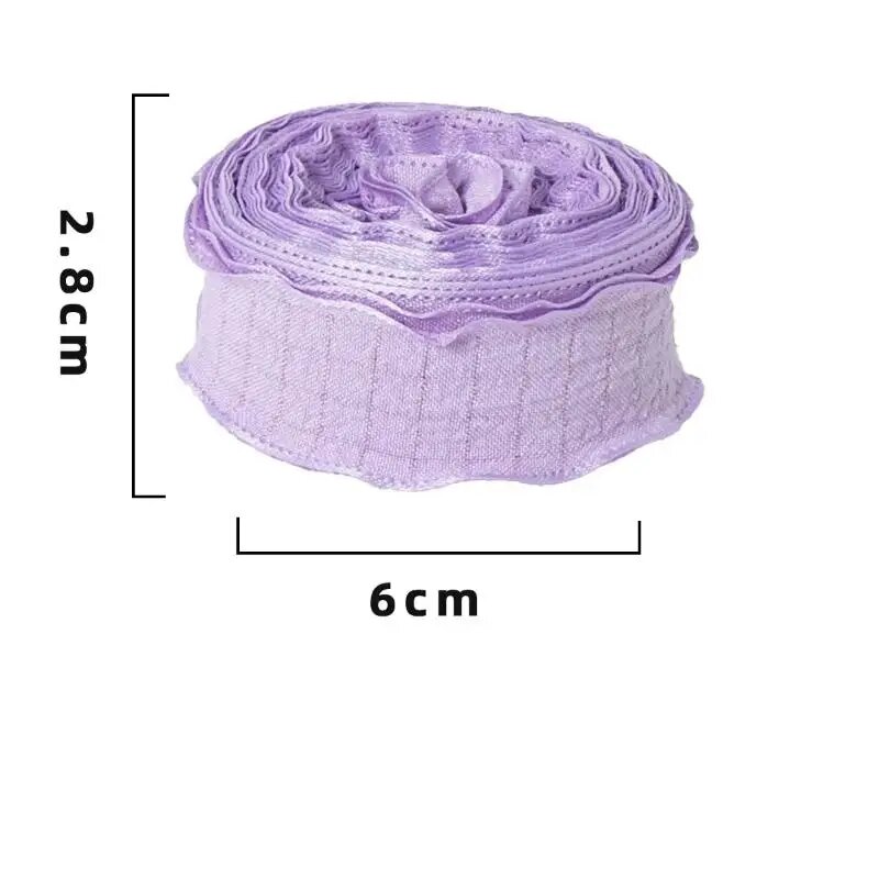 Лента из полиэстера с тиснением цветов 2,5 см 10 ярдов Фиолетовый, Purple