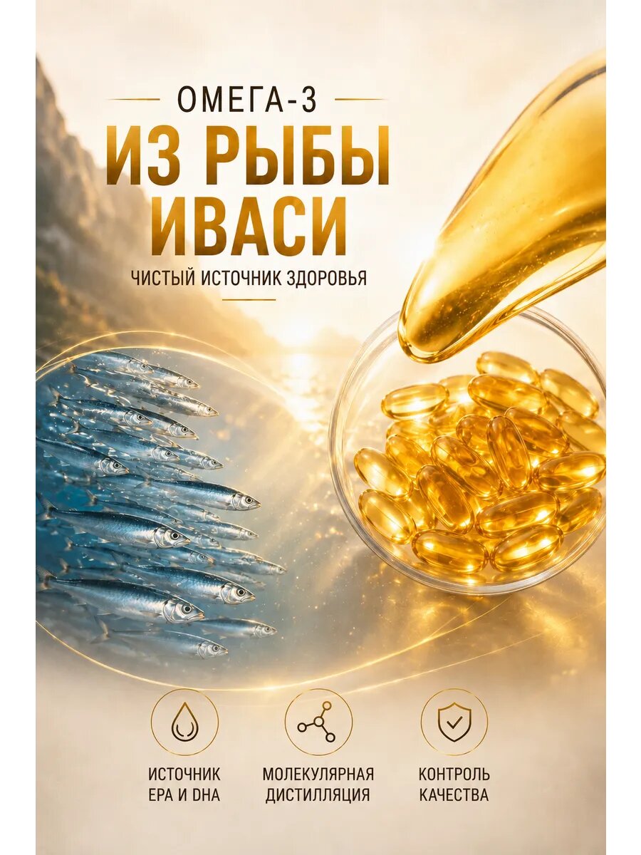 Омега-3 с витамином E - 90 капсул. Идеальное сочетание для молодости и красоты — фото 1