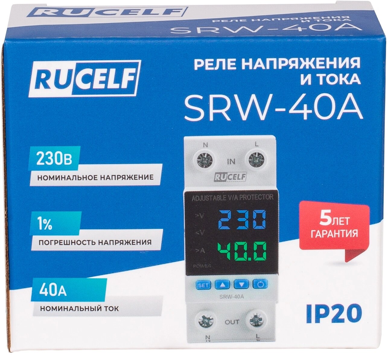 Стабилизатор напряжения Rucelf SRW-40A однофазный белый