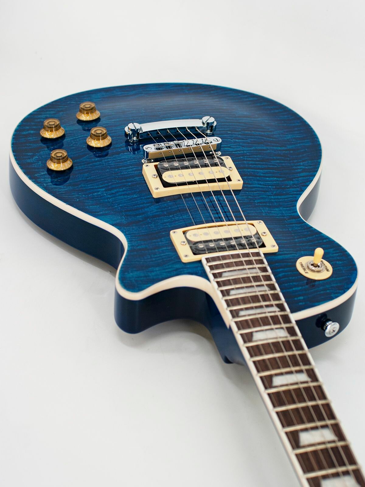 Электрогитара les paul SX EC3H, цвет Transparent Ocean Blue, усиленная защита при транспортировке — фото 1