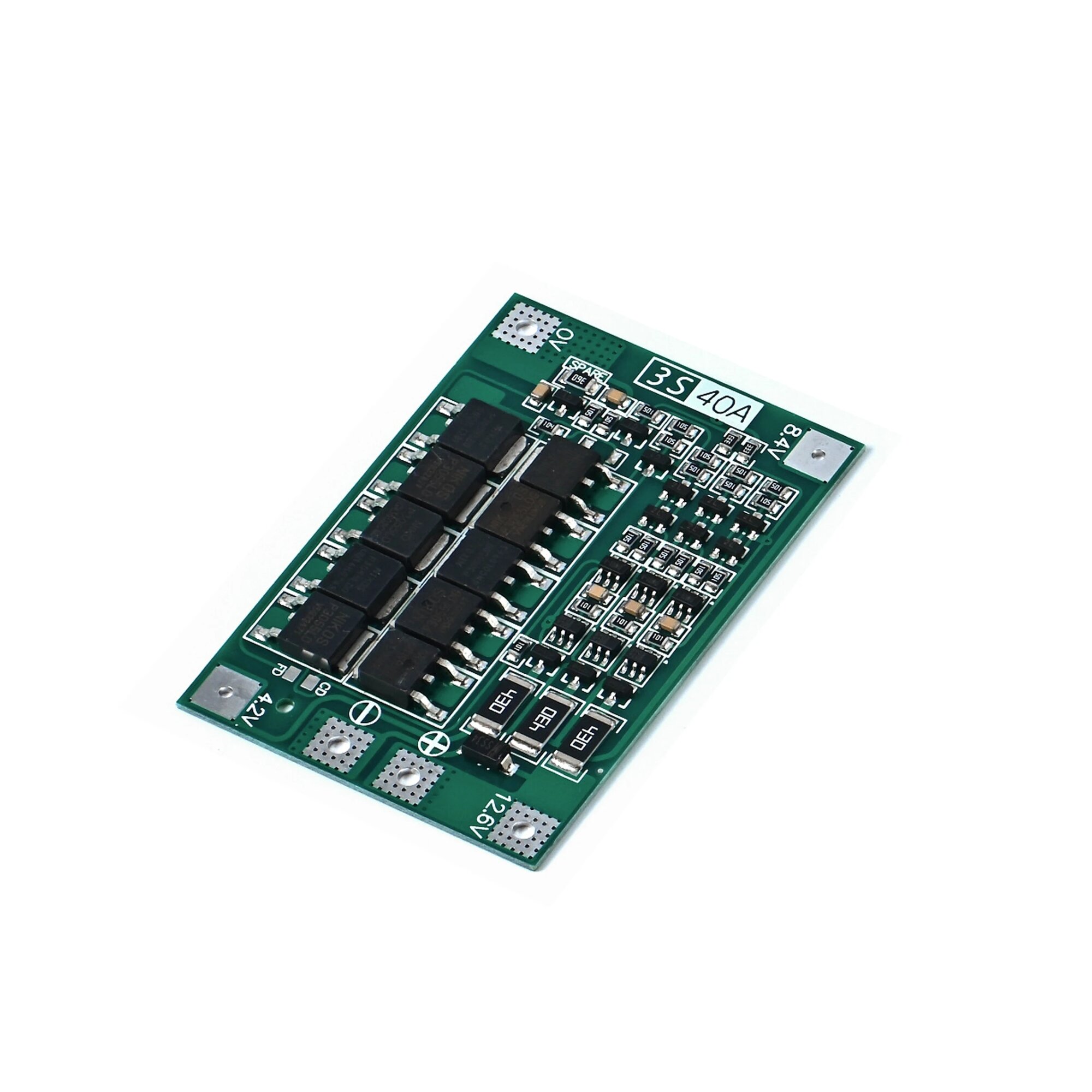 BMS плата защиты и зарядки литий-ионных аккумуляторов 3S/4S для 18650 3S 40A Balance