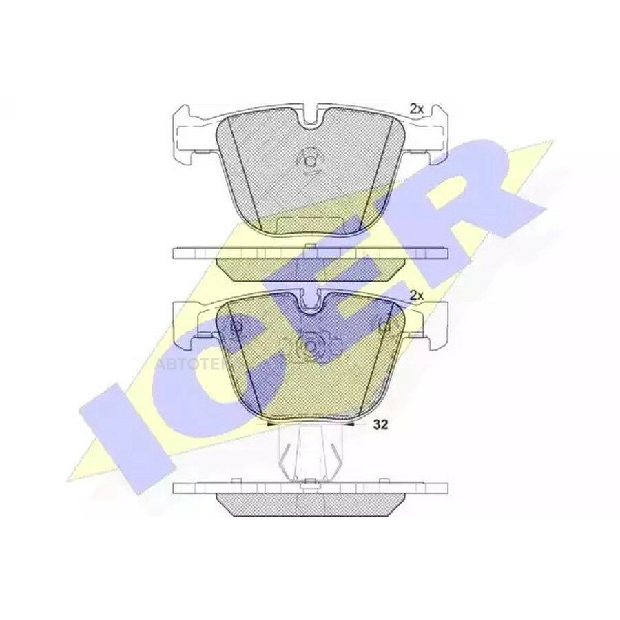 Тормозные колодки ICER 181687