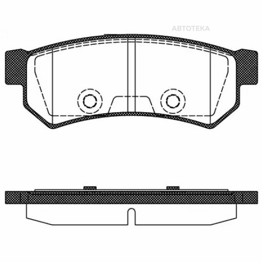 Колодки тормозные задние REMSA 104810