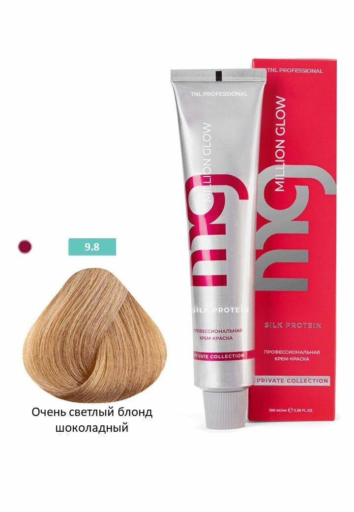 Крем-краска для волос Million glow Private collection Silk protein 9.8