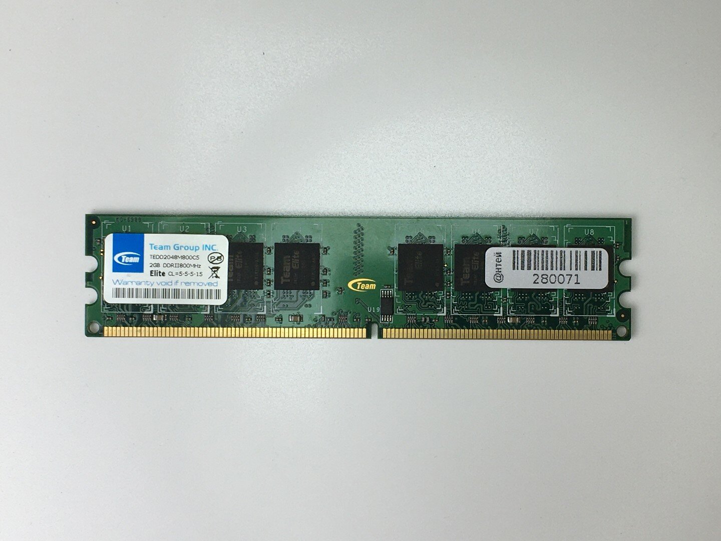 Оперативная память DIMM DDR2 2Gb PC-6400 Team Group TEDD2048M800C5