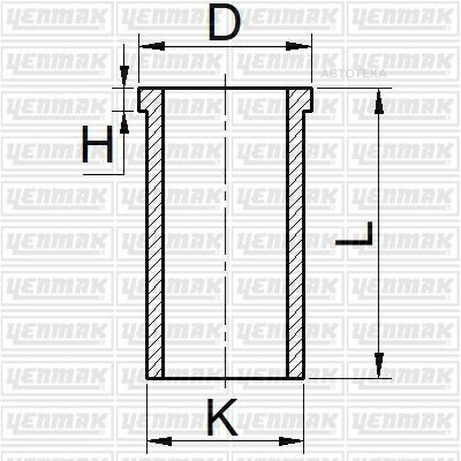 7200 mm Гильза K=7500 L=126 H=51 YENMAK 5165269000