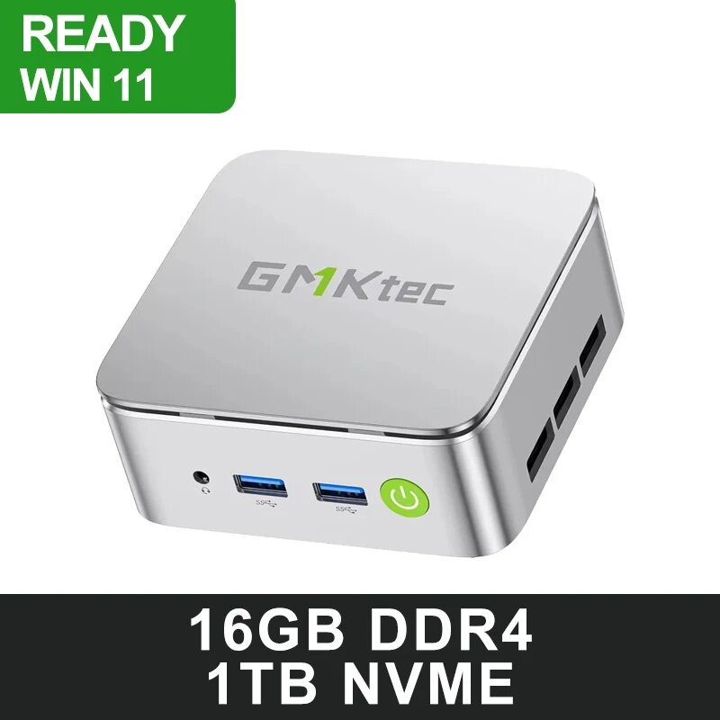 Мини-ПК GMKtec G10 AMD Ryzen 5 3500U 16 ГБ 500 ГБ SSD Ready 16GB 1TB, EU