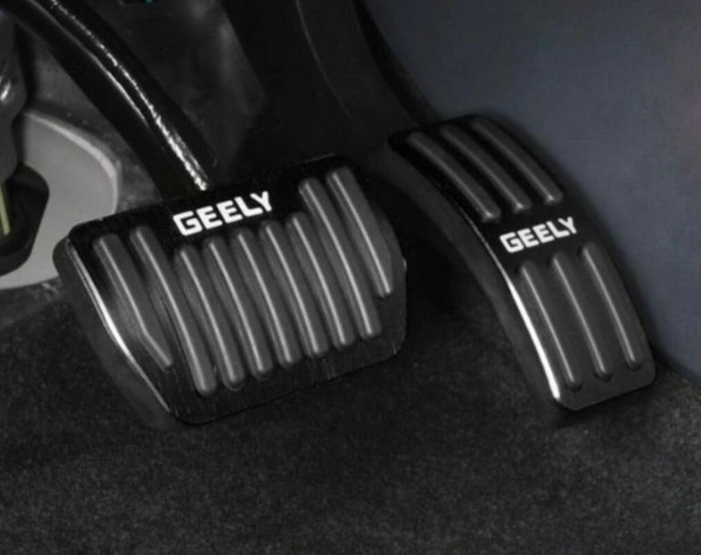 Накладки на педали черные Geely Coolray new / Джили Кулрей рестайлинг 2023-2025 г. в