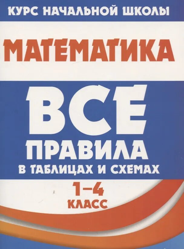 Математика, Все правила в таблицах и схемах, 1-4 кл, (6+), Кузьма, 978-985-7222-21-6, Н. А. Латышева, 2020