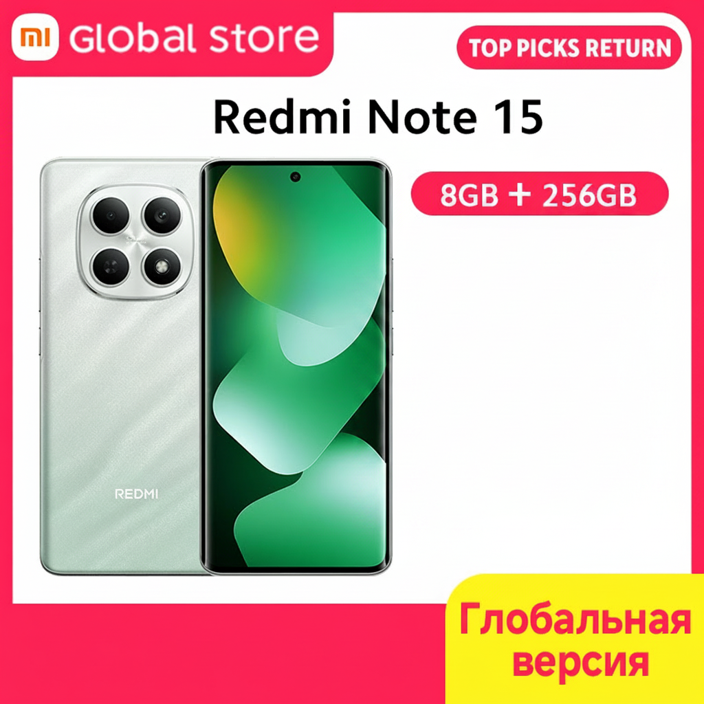Смартфон Xiaomi Redmi Note 15 4G, 8/256ГБ, global
