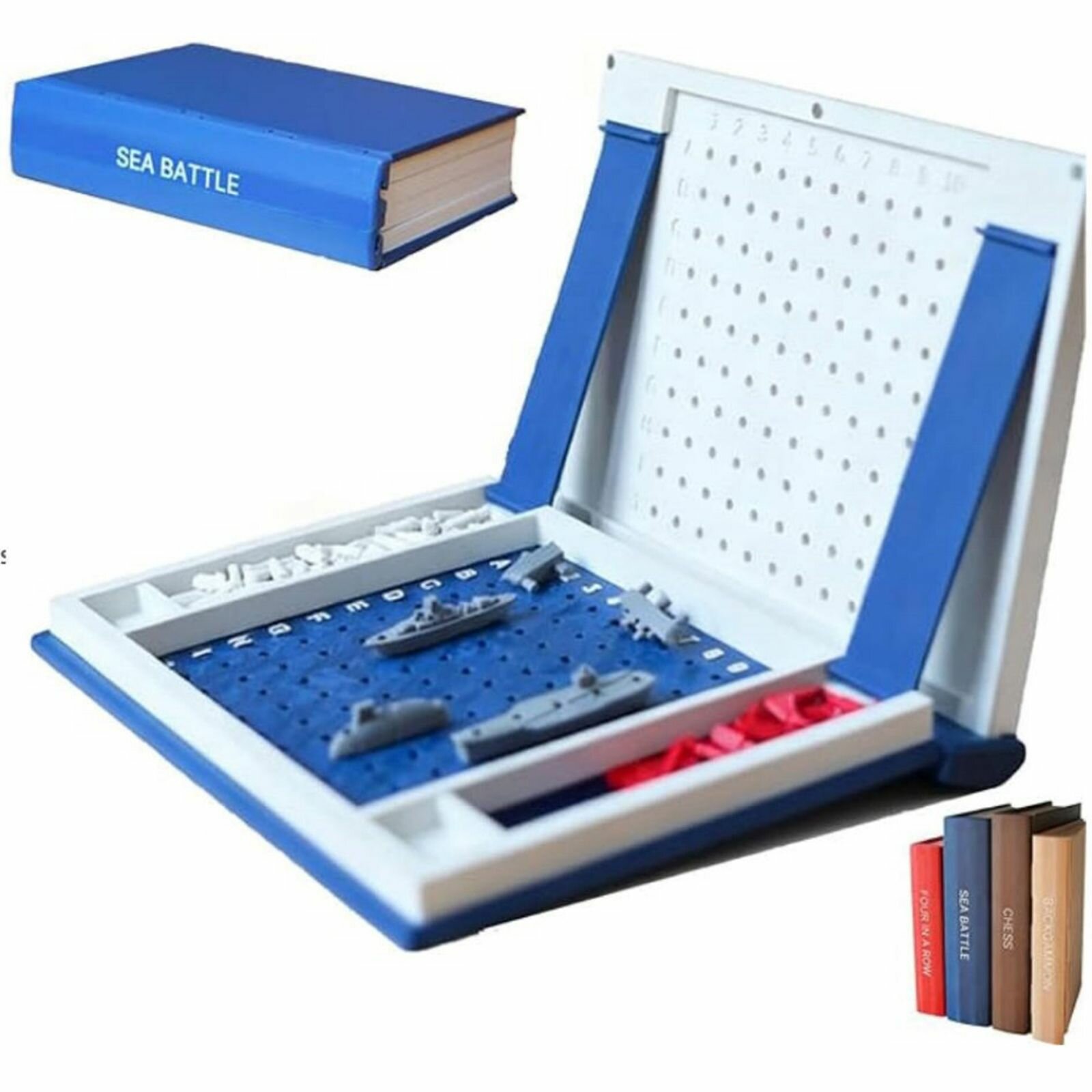 Настольная игра в книге Морской бой с 3D-печатью и компактным хранением