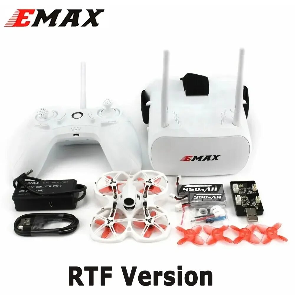HawkSpeed EMAX Tinyhawk II 75 мм Whoop FPV дрон, RTF FrSky D8 Runcam Nano2, 25-200 мВт VTX, 5А ESC, 1-2S, для гонок в помещении и на улице