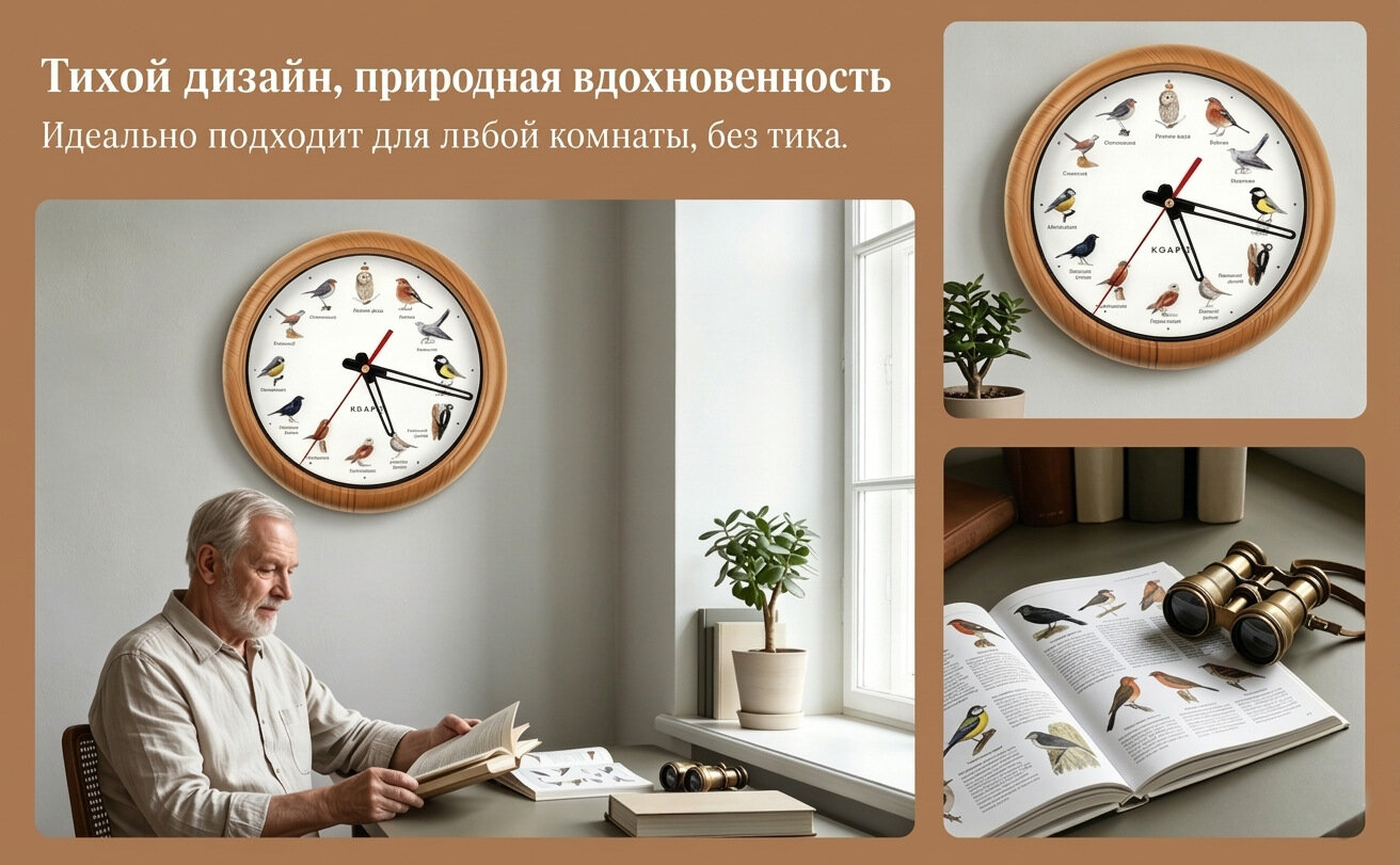 10-дюймовые круглые настенные часы с кукушкой, включающие время звонка птицы, настенные часыРусская версия