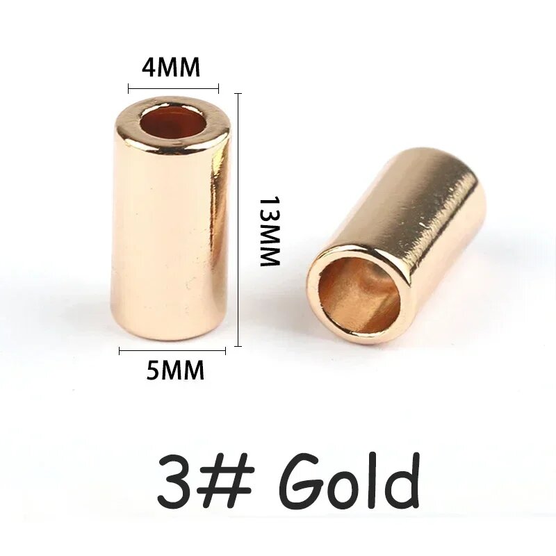 Meetee 50 шт. металлические стопоры для шнурков 3Gold