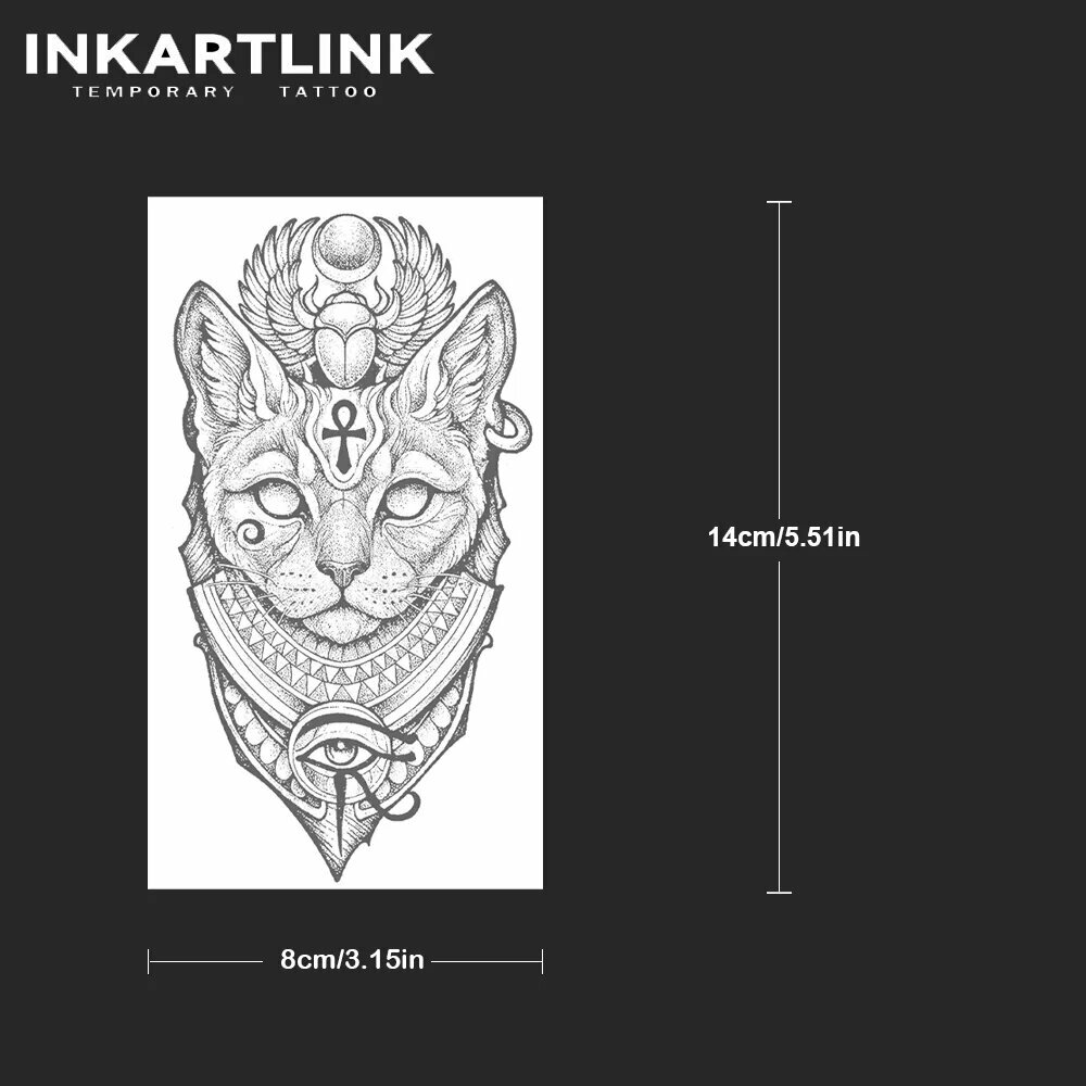 Временная татуировка INKARTLINK «Египетский кот»