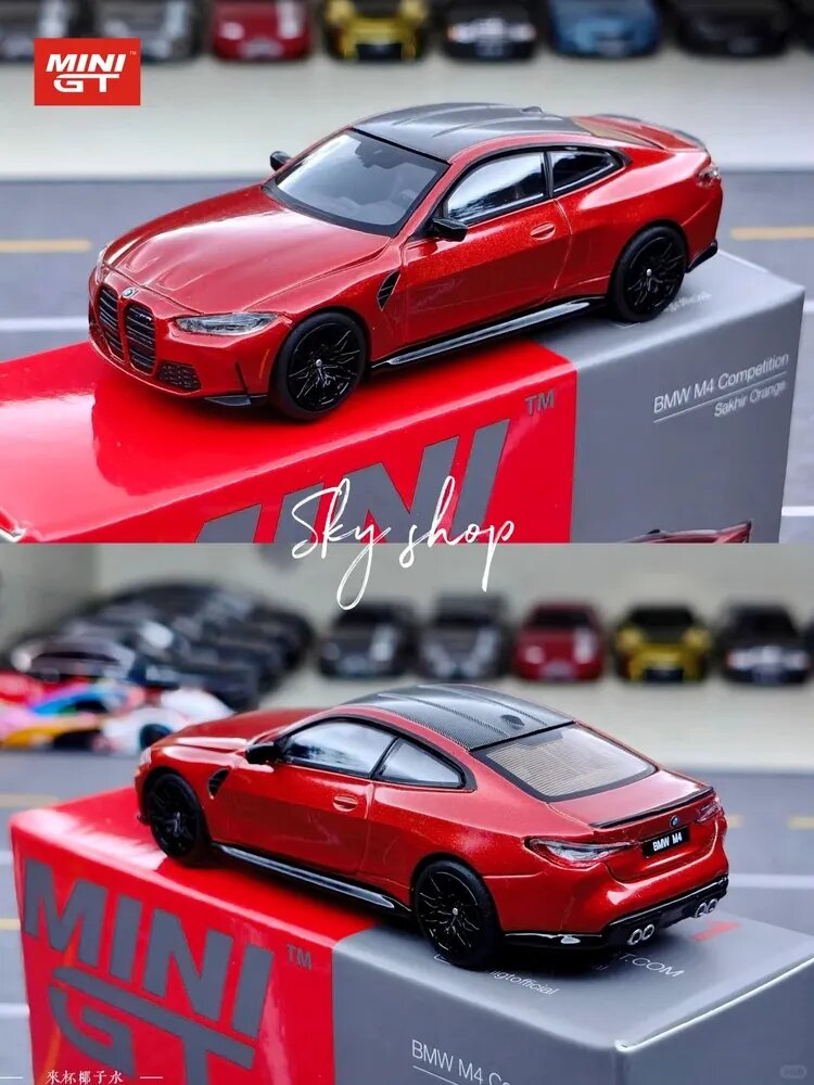 Машинка MINI GT 1:64 #811 BMW M4 Competition (G82) Sakhir Orange