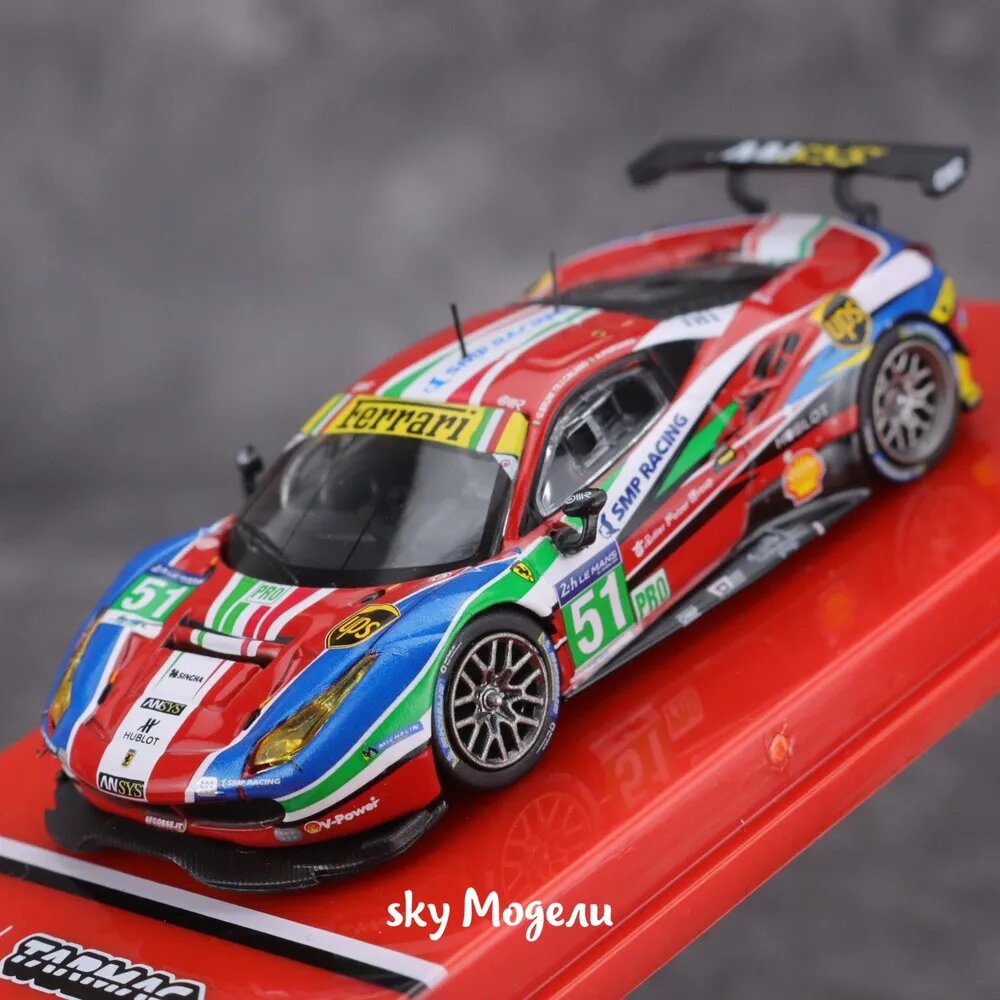 Машинка Tarmac works 1:64 Ferrari 488 GTE 24h of Le Mans 2016 #51