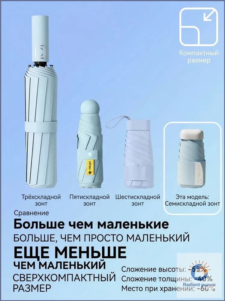 Зонт , лиловый — фото 1