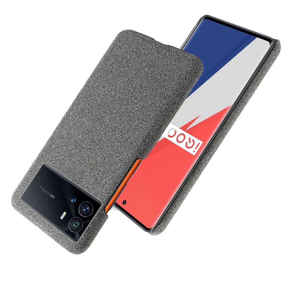 Для Vivo iQOO 9 Pro Чехол, ткань, противоскользящий чехол для VIVO Серый, Dark Gray, Vivo iQOO 9 Pro