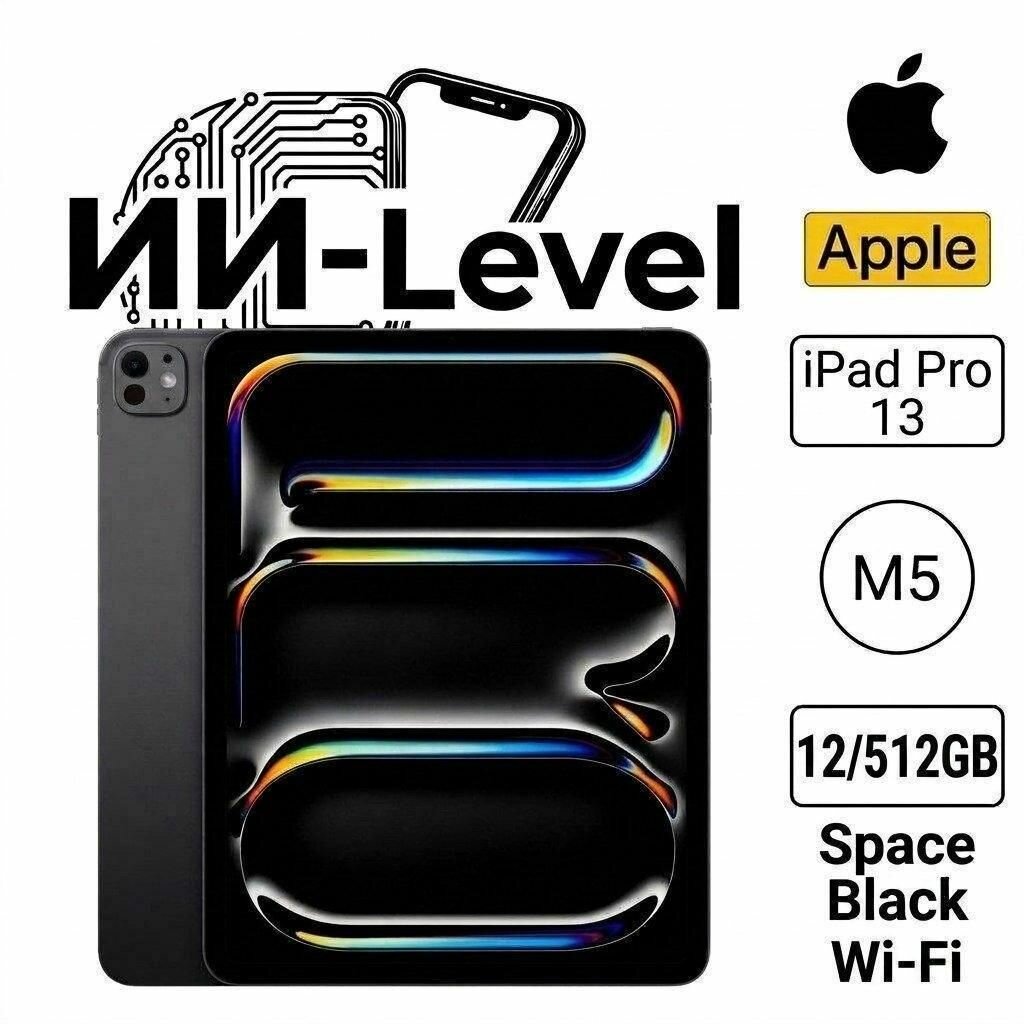 Планшет Apple Планшет Apple iPad Pro 13 M5 (2025), 12/512GB, Wi-Fi Space Black