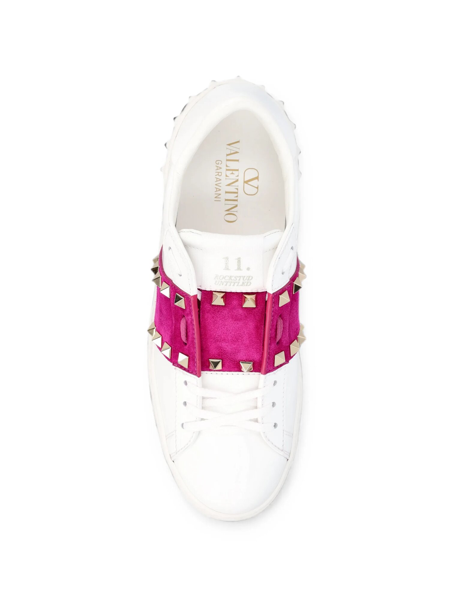 Кроссовки Valentino Rockstud Untitled, размер 36, бежевый/белый — фото 1