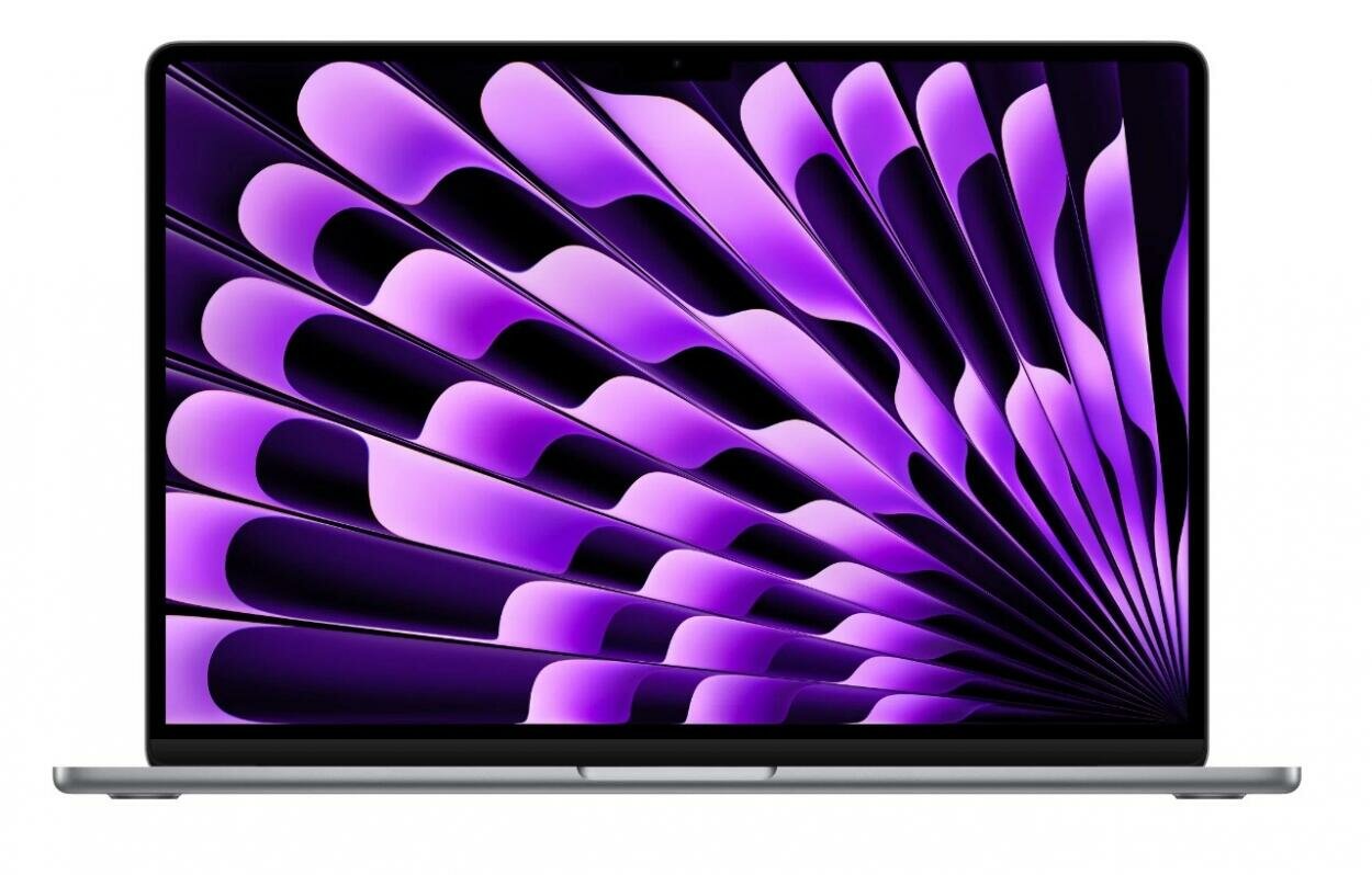 Ноутбук Apple MacBook Air 15 (M3, 8C CPU/10C GPU, 8Gb, 256Gb SSD), MRYM3, Space Gray