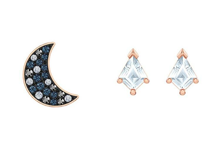 Серьги конго, кристаллы Swarovski