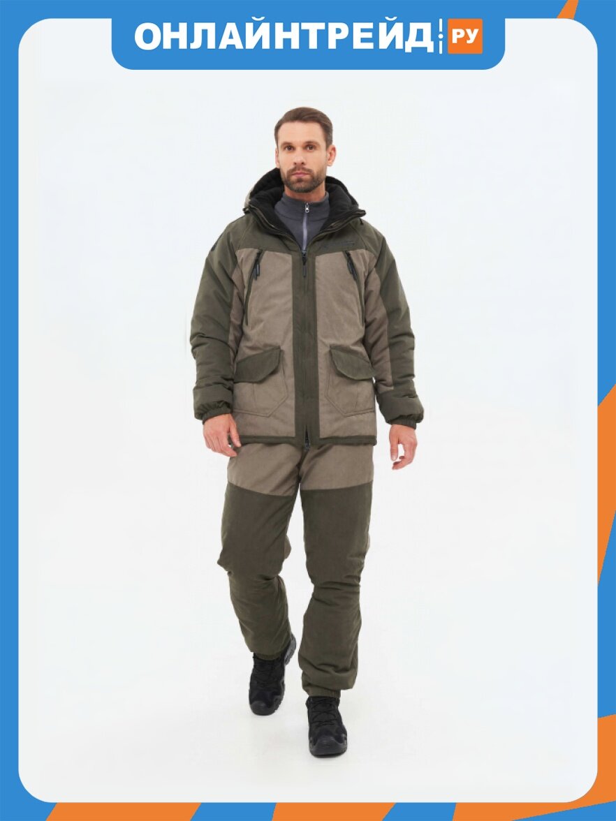 Костюм зимний Huntsman Горка-Люкс ткань Исландия цвет Хаки размер 56-58/170-176