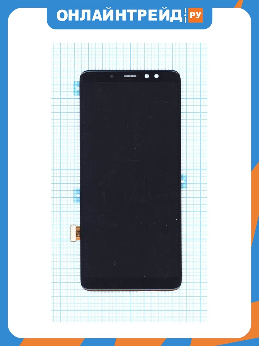 Модуль (матрица + тачскрин) VB Parts AMPERIN для Samsung Galaxy A8 Plus (2018) A730F/DS черный