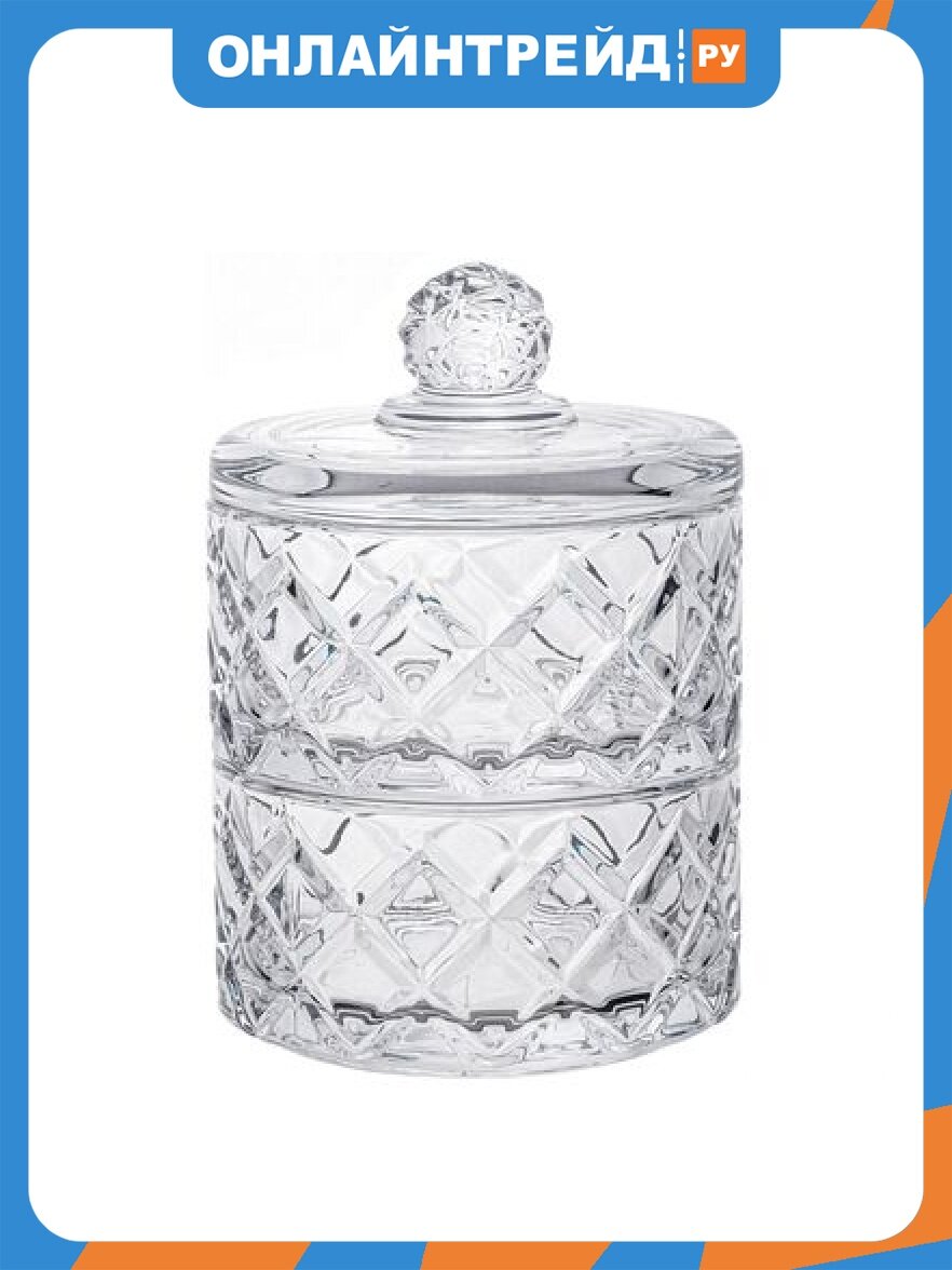 Емкость для хранения Lefard с крышкой 2 яруса "Diamant" 10,5х15 см, 280 мл (каждая) (691-090)