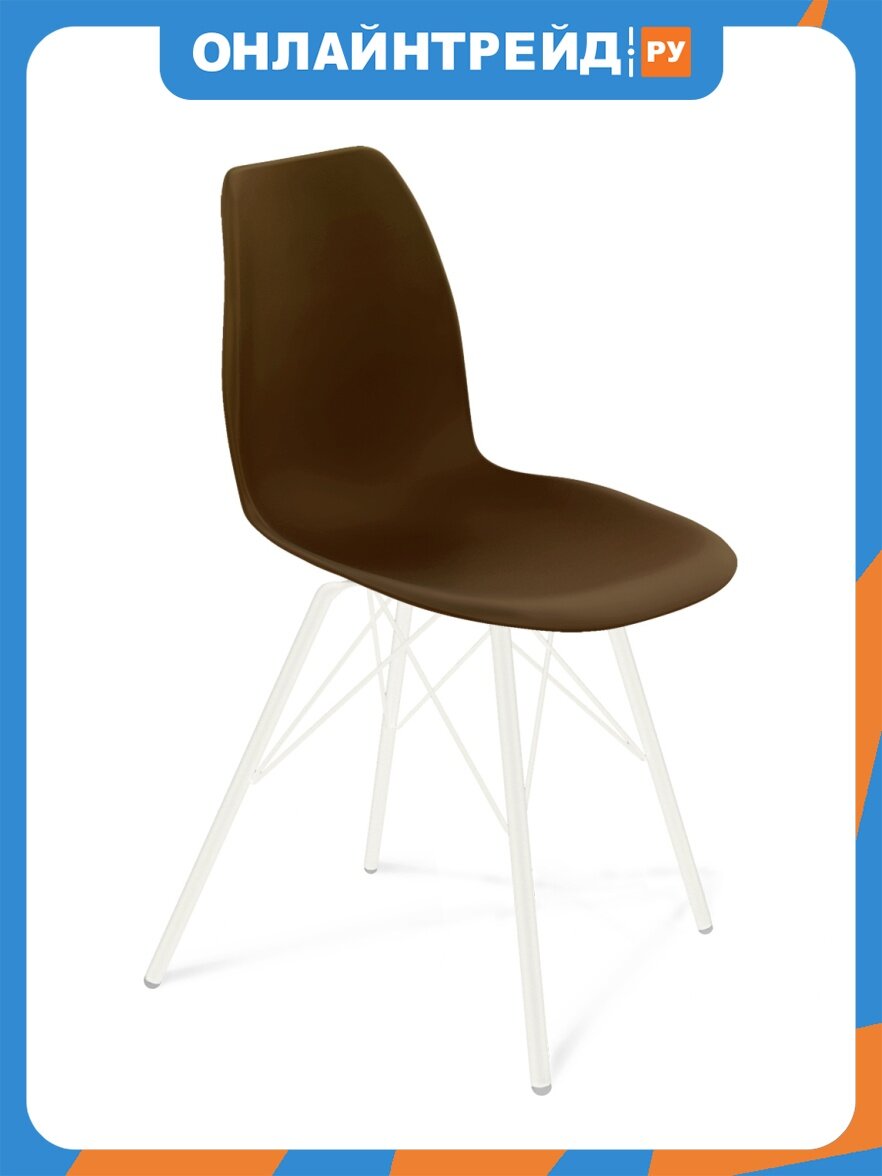Стул Sheffilton SHT ST29/S37 коричневый ral8014/белый муар