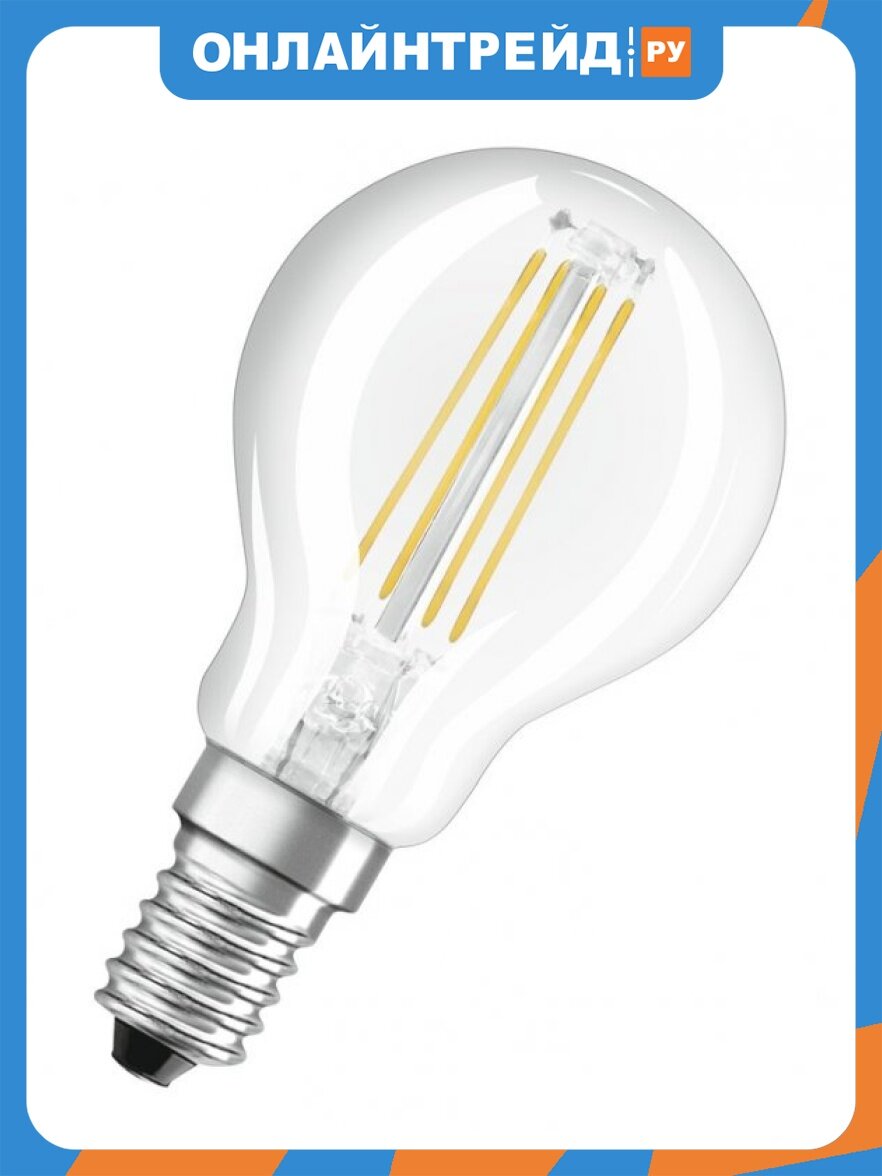 Светодиодная лампа Ledvance-osram OSRAM PARATHOM CL P FIL 60 non-dim 6W/827 E14