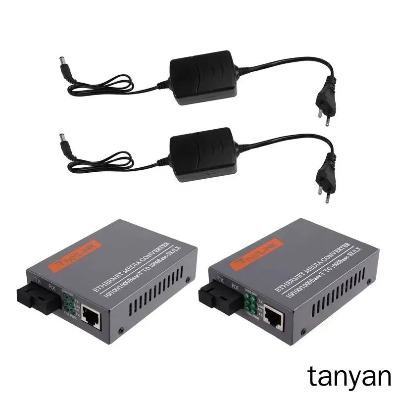 Гигабитный Оптоволоконный Медиаконвертер -GS-03AB 1000 Мбит/С EU PLUG