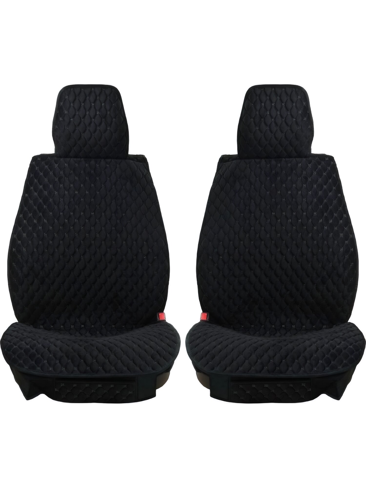 Накидки каркасные велюровые Seintex 317678 Classic Ultra (черный, серая строчка)