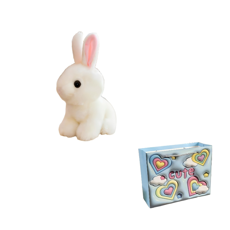 Плюшевые игрушки унисекс DAKUTU Simulated Rabbit White, 20CM EU