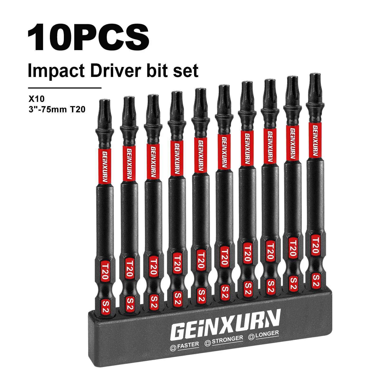 Набор магнитных отверток Geinxurn T20/T25 из легированной стали 10PCS-T20
