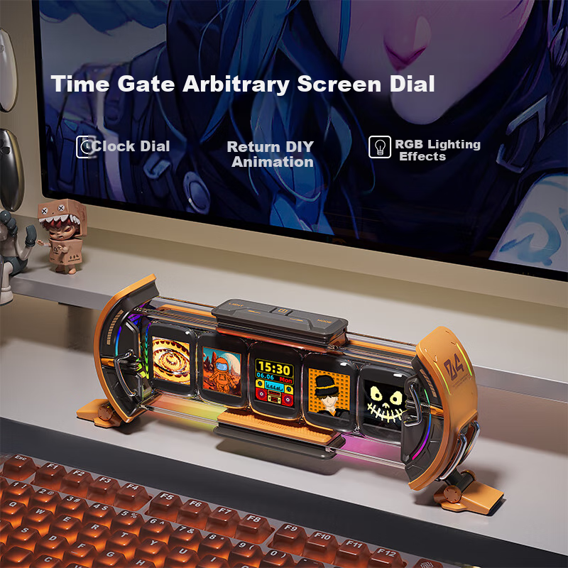Divoom Time Gate Screen игровой декор стола технологический настольный набор атмосферная подсветка DIY электронные часы