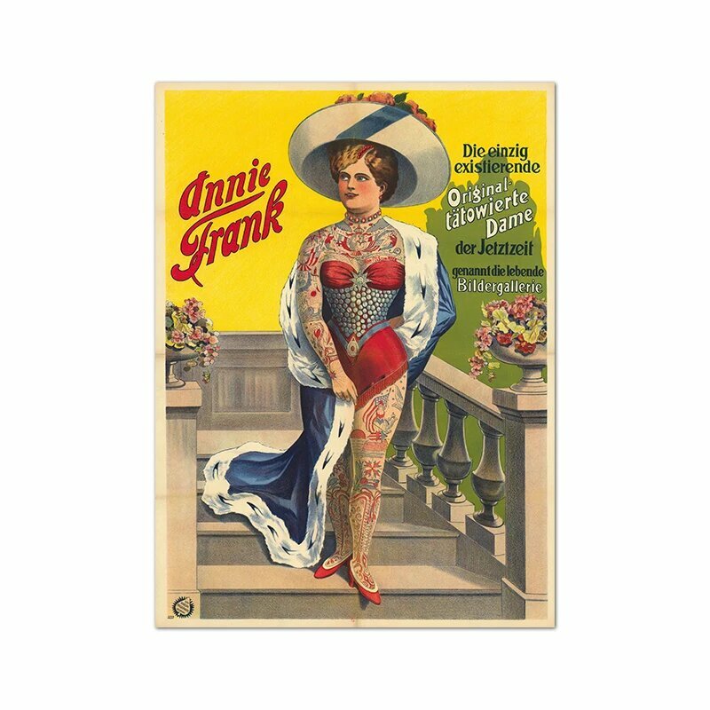 Цирковый плакат Sideshow, печать на холсте, Ilan grace PB20070, 13x18 cm No Frame