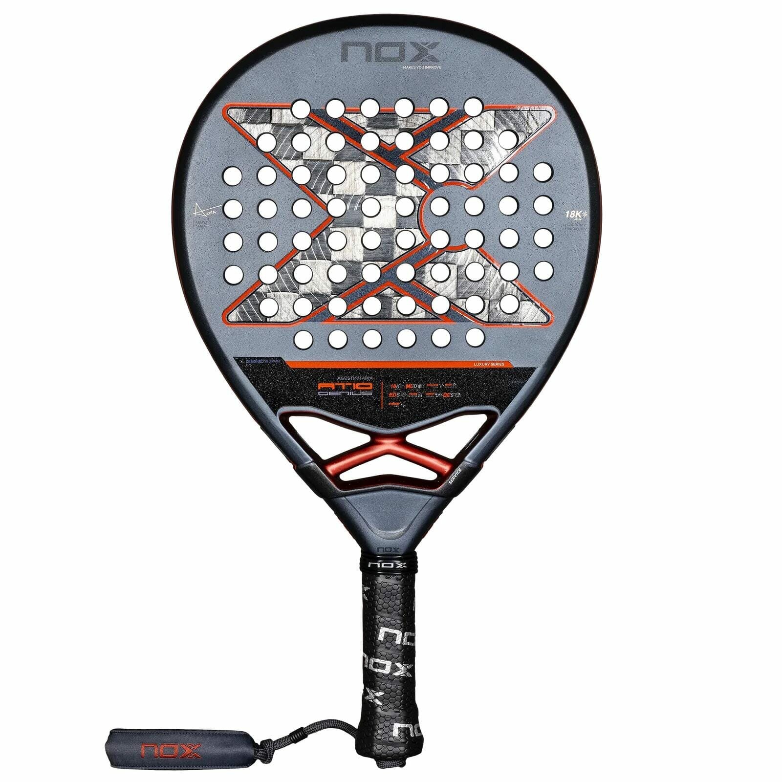 DECATHLON Ракетка для падел тенниса NOX AT10 Genius 18K 2025, черный, серый