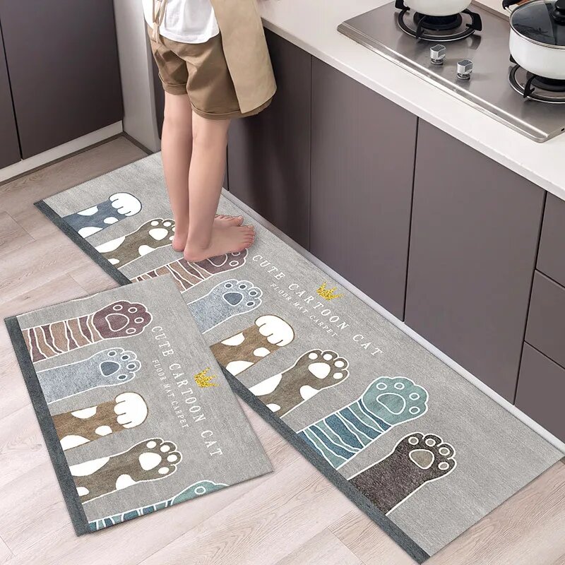 Коврик кухонный VIKAMA 50x80см, кот, FFLR-1