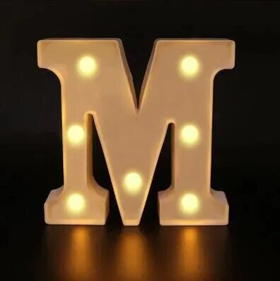 LED ночник буква M