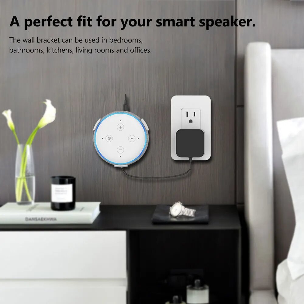 Кронштейн для настенного крепления Amazon Echo Dot 3-го поколения с системой управления кабелями