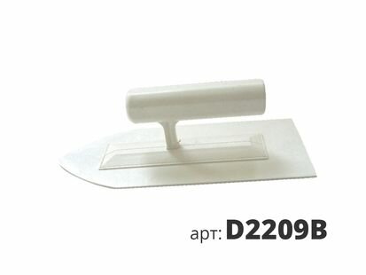 Инструмент для Нанесения Кельма Белая Пластиковая Остроугольная Stmdecor D2209B 23.5х9 см.*