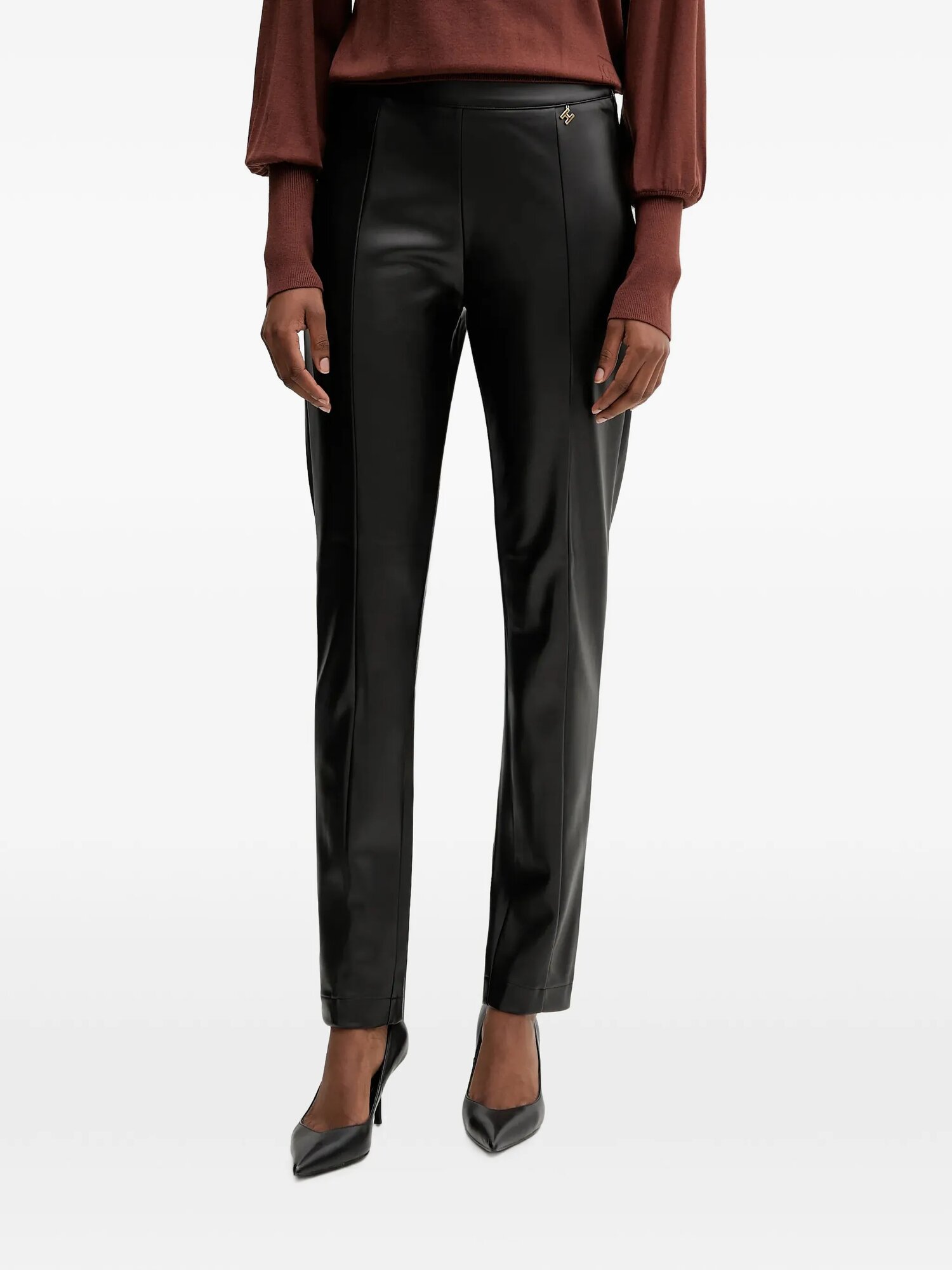 Брюки Logo-plaque slim-fit trousers
